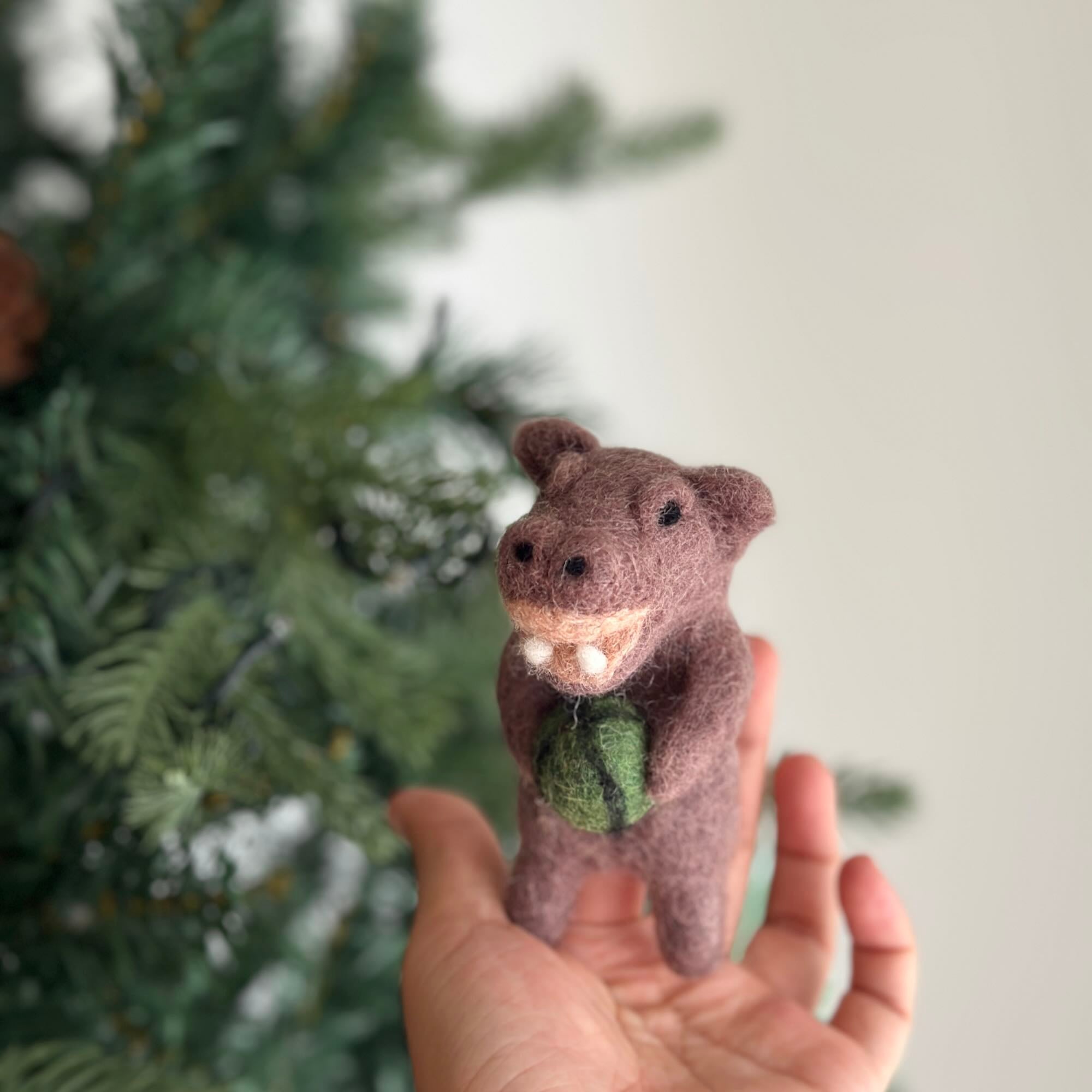 Wholesale Deals: Handmade Watermelon Munching Hippo Finger Puppet ...